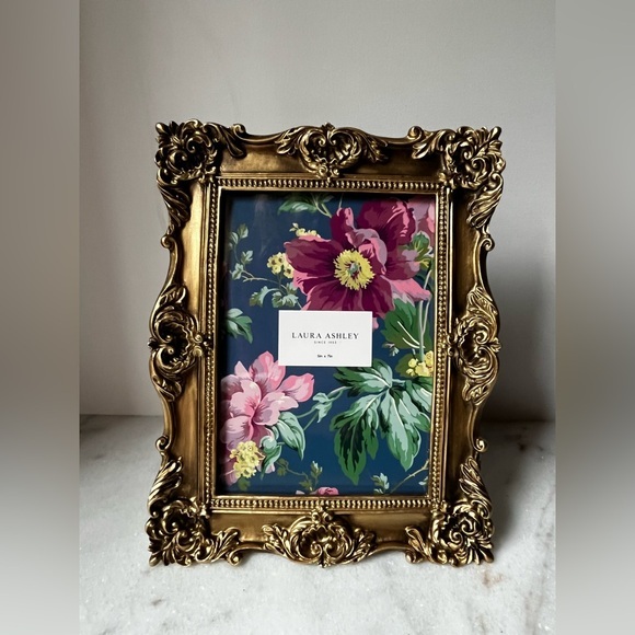 Laura Ashley | Accents | Laura Ashley Elegant Gold Floral Picture Frame ...